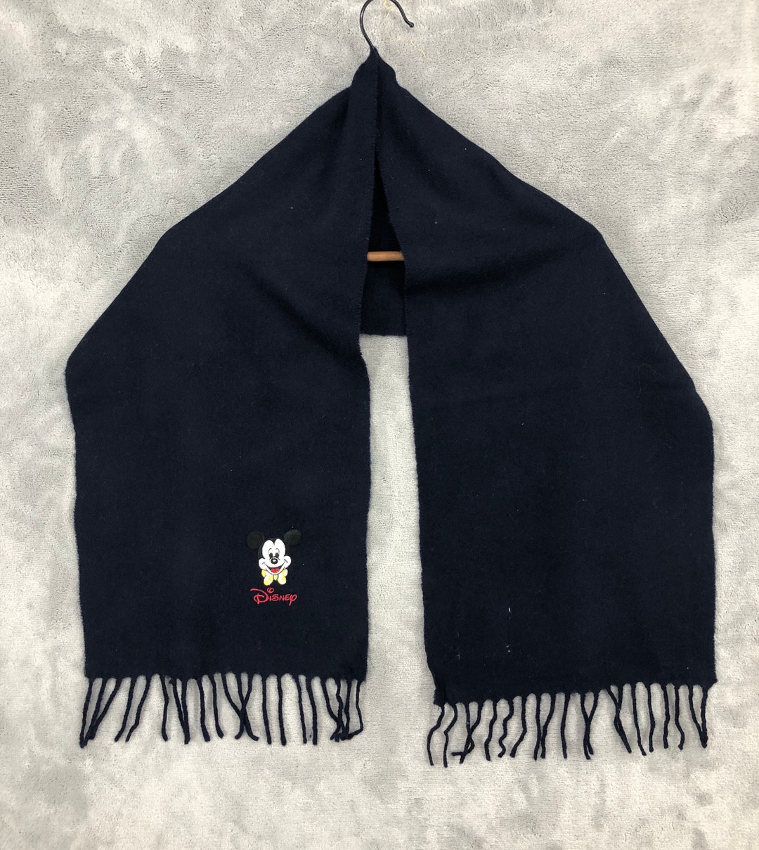 Disney Mickey Mouse Blue Wool Muffler Scarf Cartoon Scarves Mickey Neck ...