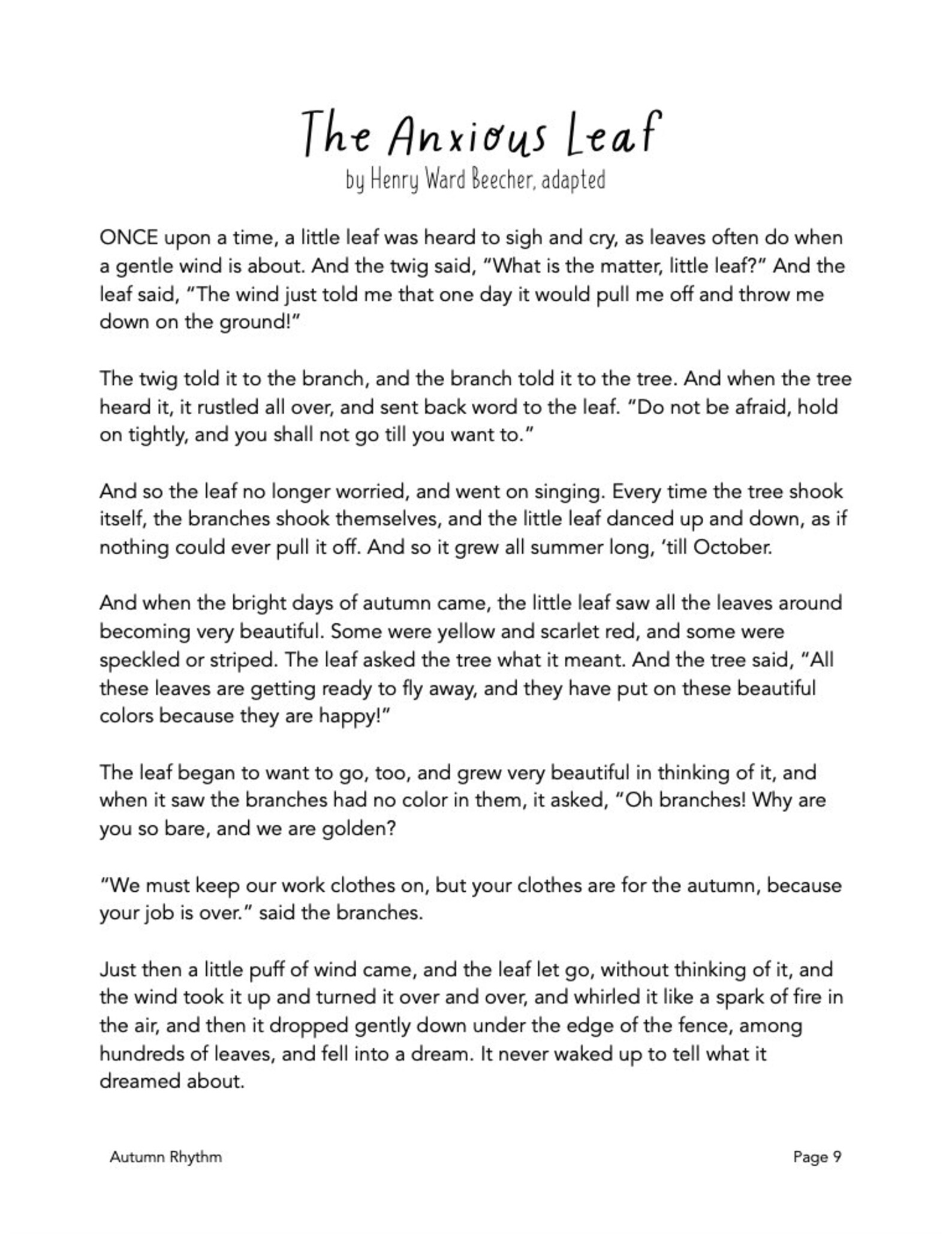 Autumn // the Cozy Curriculum Fall Rhythm Waldorf - Etsy