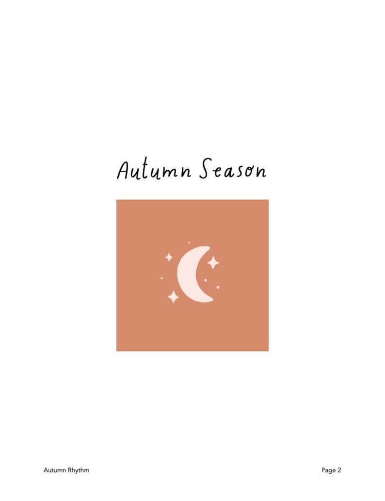 Autumn // the Cozy Curriculum Fall Rhythm Waldorf - Etsy
