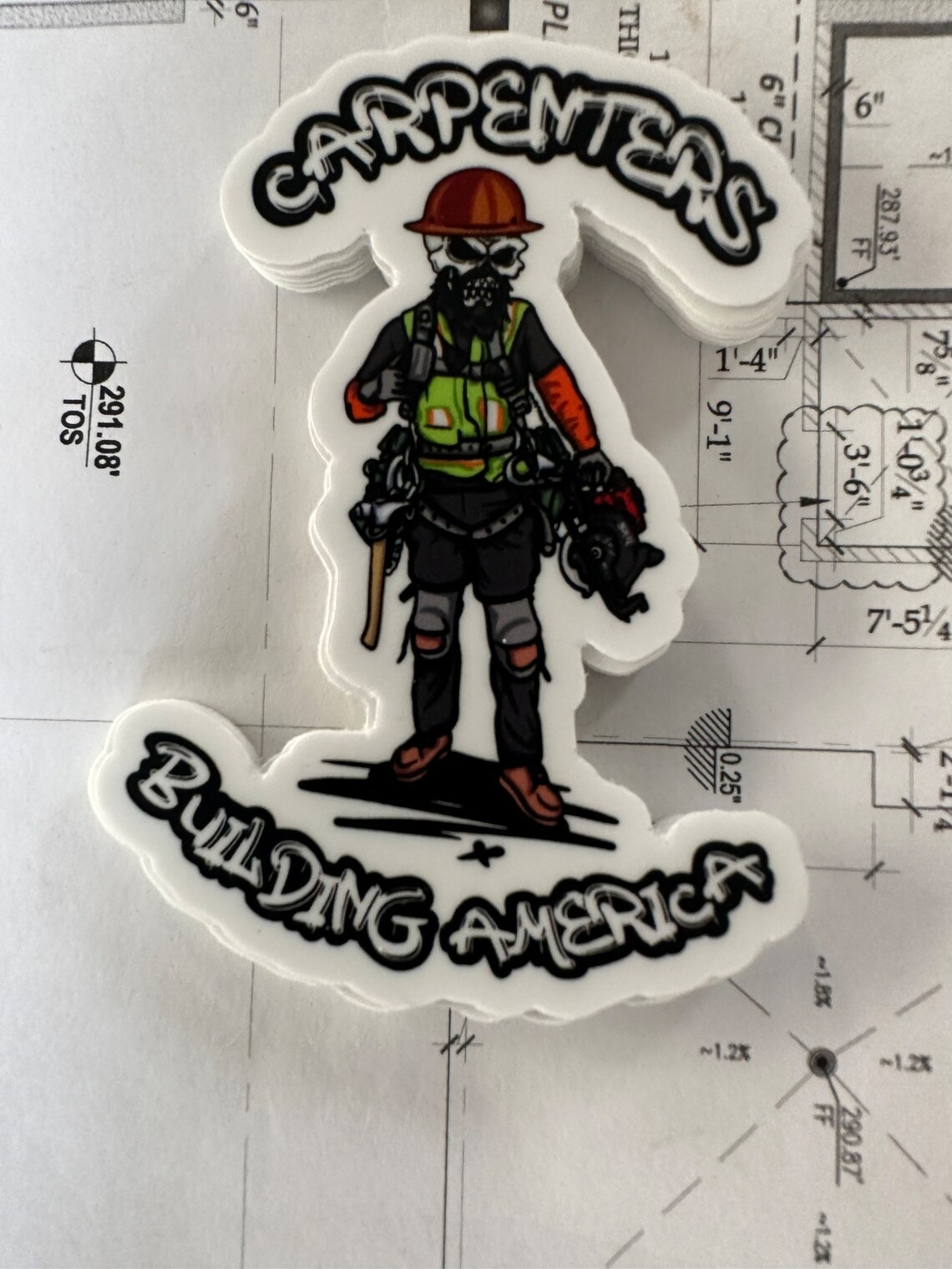Building America Carpenters Sticker - Etsy