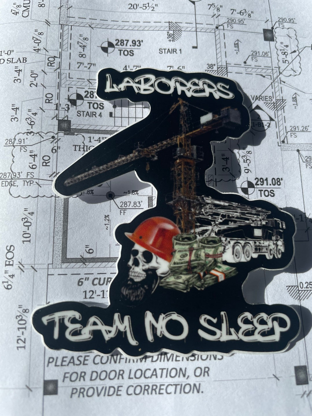 Team No Sleep, Construction Sticker | Hard Hat Sticker | Waterproof ...