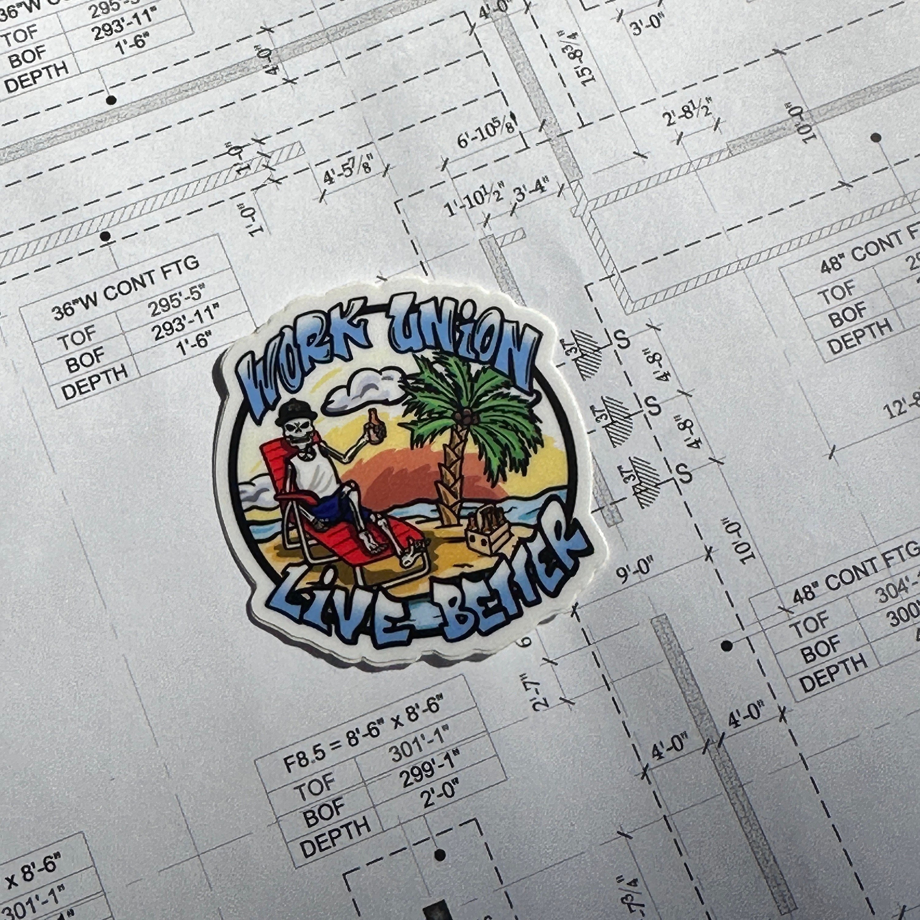 Work Union Live Better Sticker - Etsy