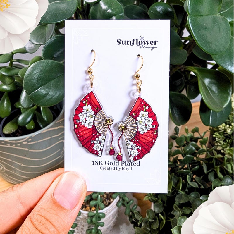 Japanese Fan Charm - Etsy