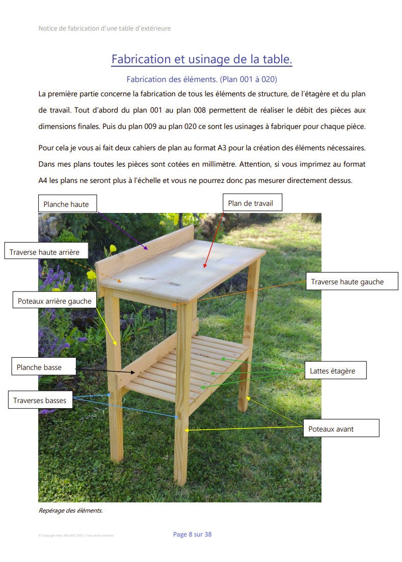 PLAN DIY Versatile Indoor and Outdoor, Repotting Table With Shelf - Etsy UK