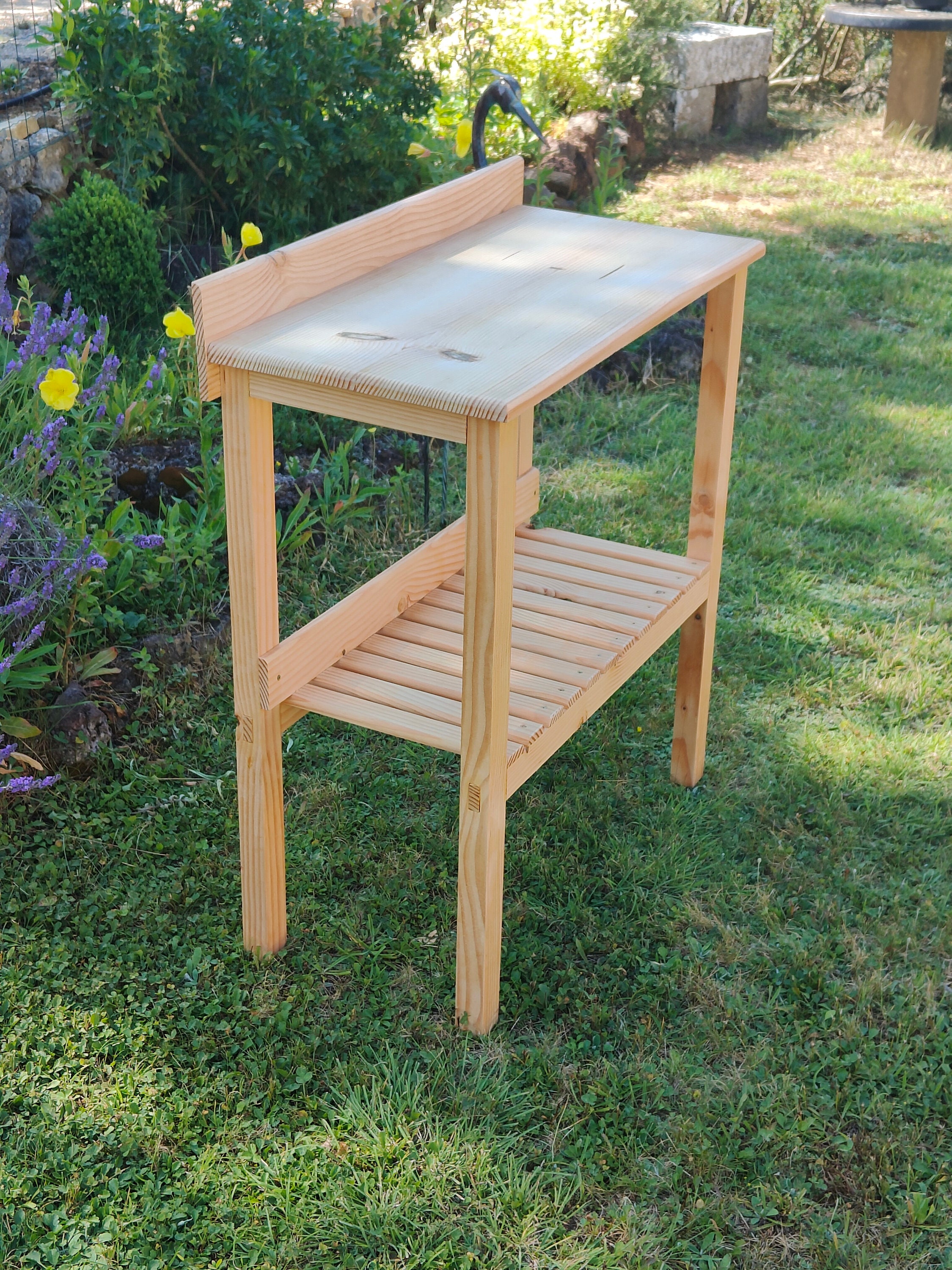 PLAN DIY Versatile Indoor and Outdoor, Repotting Table With Shelf - Etsy UK