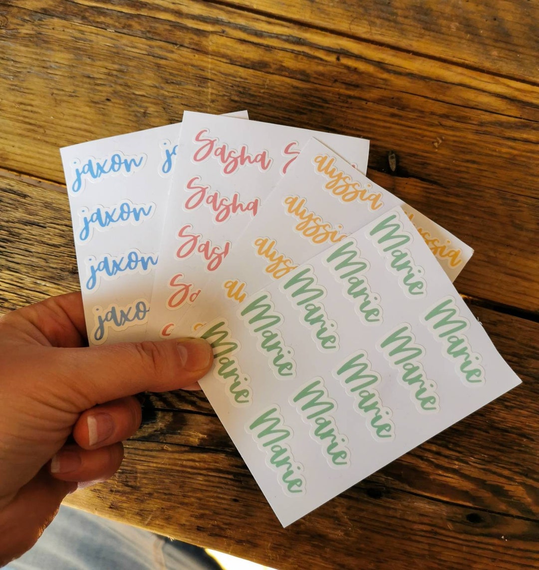 Custom Name Sticker Sheet | Pack of 10 | Tag Stickers | Identification ...