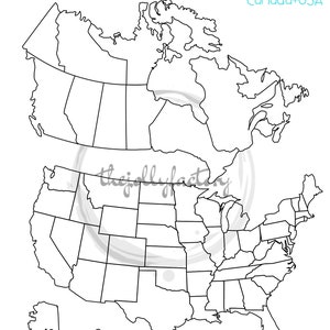 Sales Map/canada and USA Sales Map/ Sales Tracker/ Sales Map Tracker ...