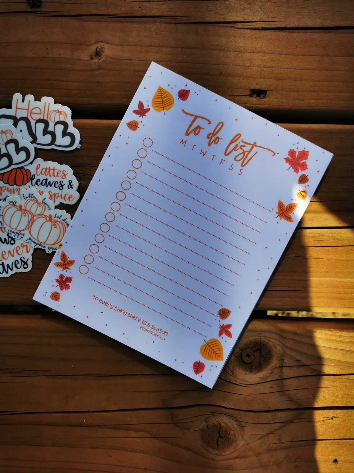 To Do List/ Notepad/ 50 Tear off Pages/ Fall Collection/ Fall Launch ...