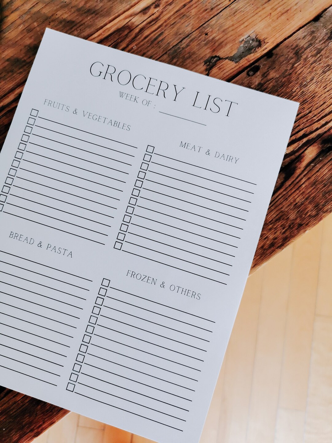 Grocery List Notepad / Groceries / Planner / Weekly Planner / 50 Pages ...