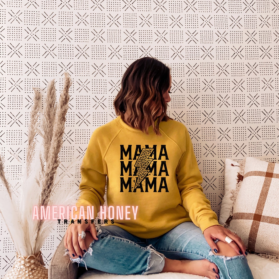 Ready to Press Mama Leopard Bolt Screen Print Transfer, Plastisol Ink ...