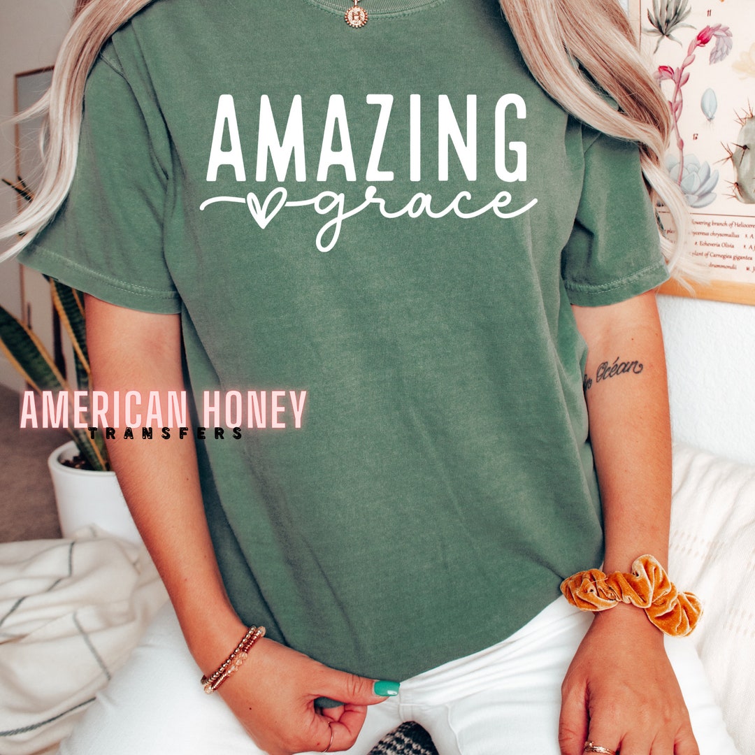 Ready to Press Amazing Grace Screen Print Transfer, Plastisol Ink ...