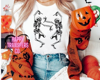 Ready to Press Halloween Skeletons Screen Print Transfer - Etsy