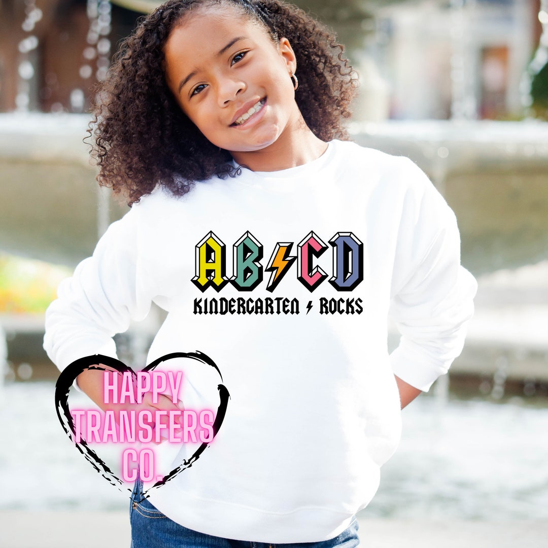Ready to Press ABCD Kindergarten Rocks Clear Film Screen Print Transfer ...