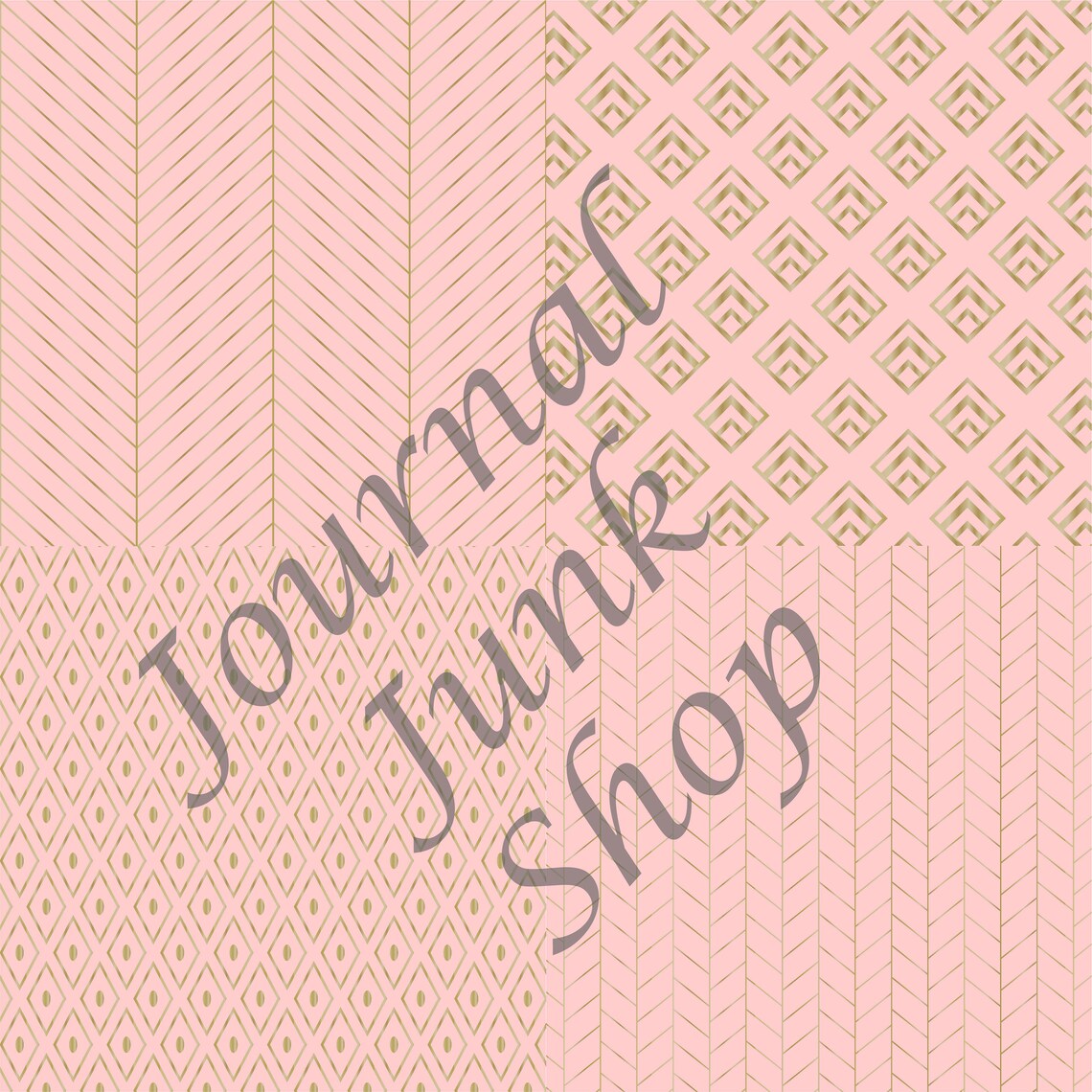 Bright Minimalist Art Deco Multicolor Paper Pack, Digital Scrapbooking ...
