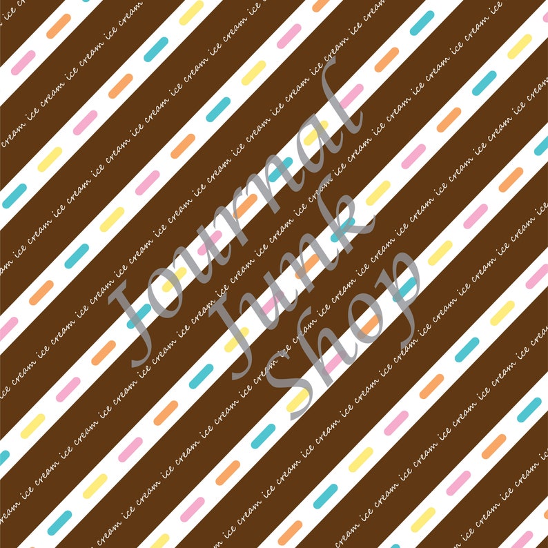 Ice Cream Shop Digital Paper- Ice Cream, Popsicles, Digital Downloads ...