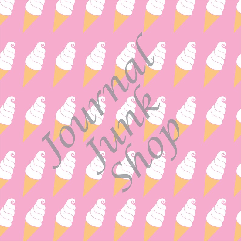 Ice Cream Shop Digital Paper- Ice Cream, Popsicles, Digital Downloads ...