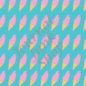 Ice Cream Shop Digital Paper- Ice Cream, Popsicles, Digital Downloads ...