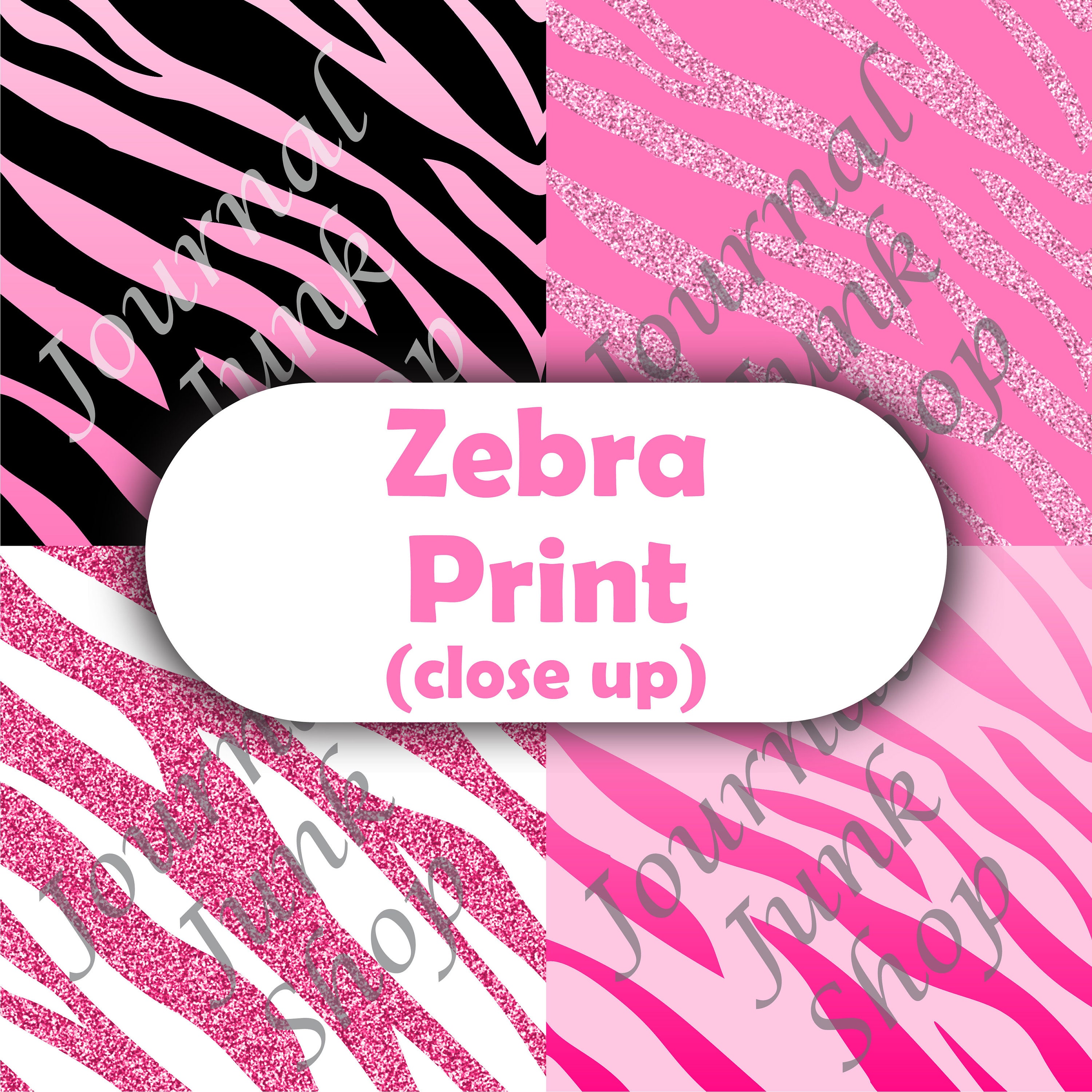 Pink Animal Print Paper- Jaguar, Leopard, Tiger, Zebra, Sparkly ...