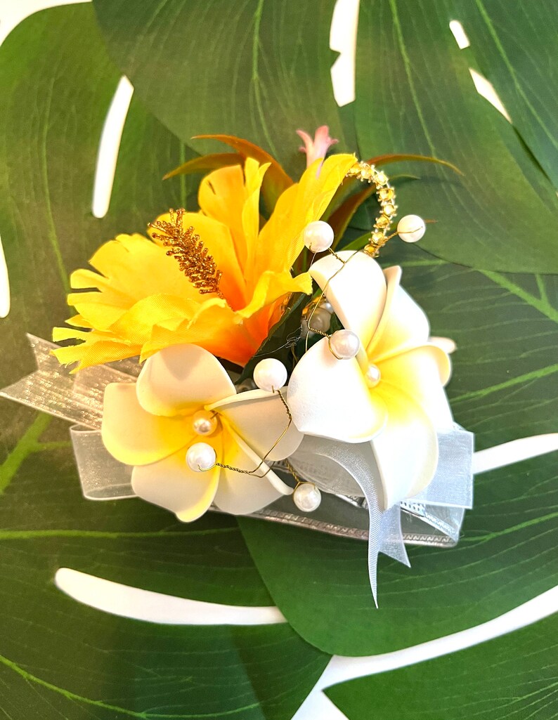 Corsage. Plumeria Hibiscus. Prom. Graduation. Weddings. ALL Occasions ...