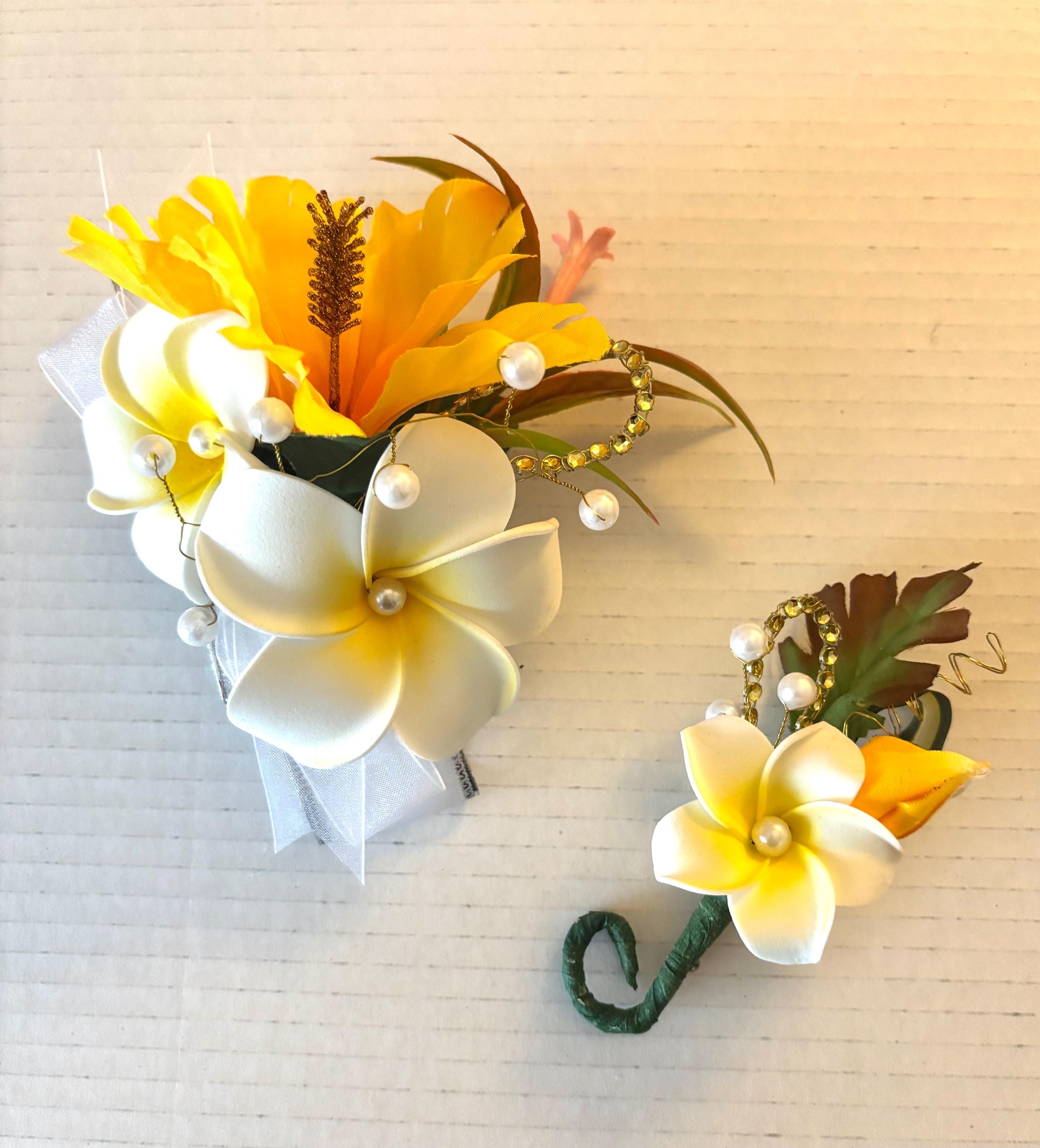 Corsage. Plumeria Hibiscus. Prom. Graduation. Weddings. ALL Occasions ...