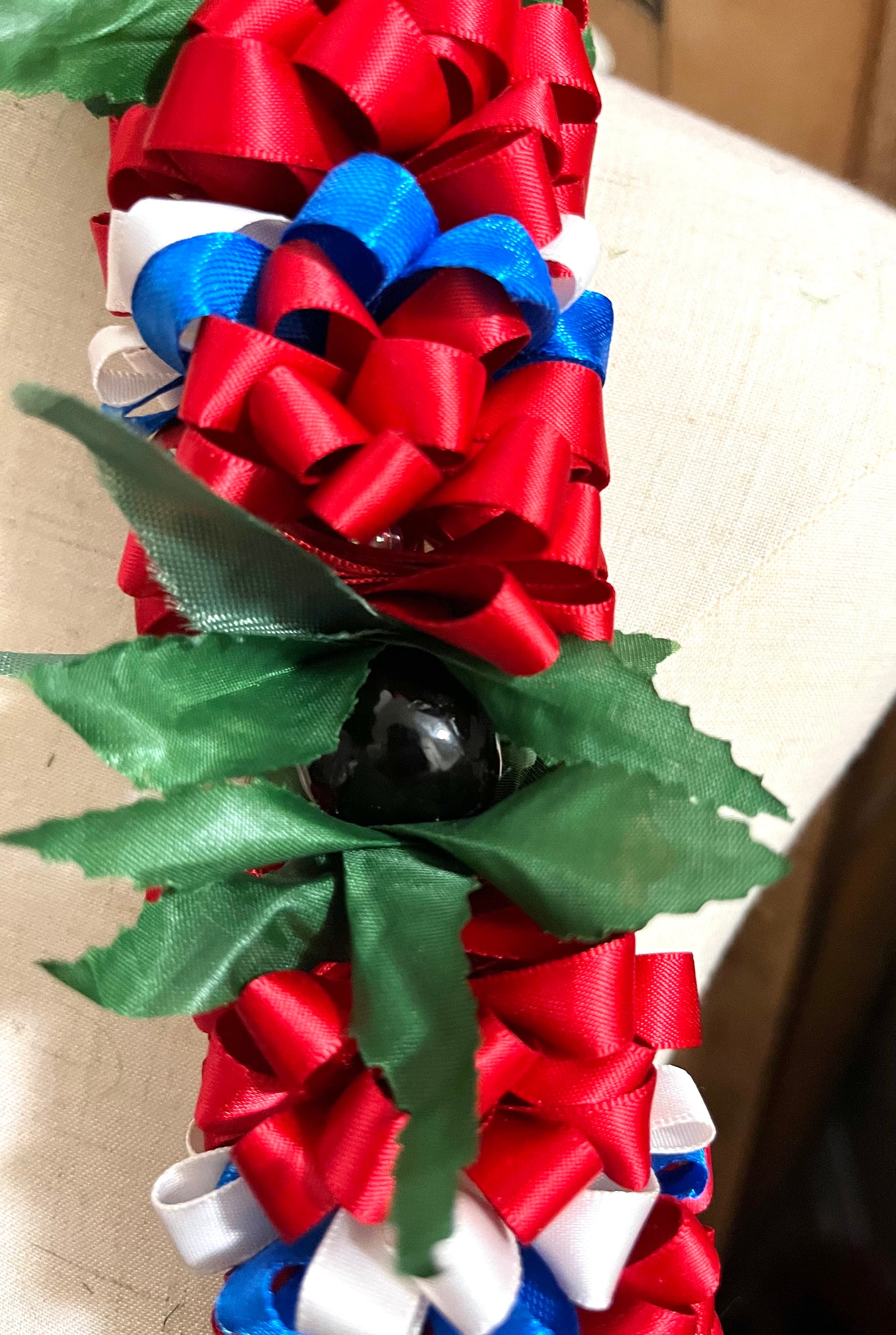 Graduation Lei. RED White & Blue Lei. All Occasion Lei. - Etsy