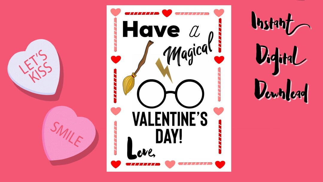 Magical Wizard Valentine / Wizard Valentine / Class Valentine / Instant ...