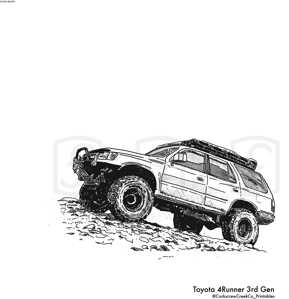 Toyota 4runner TRD, 4 Runner, 4R, 3rd Gen, Gifts for Him, Fathers Day ...