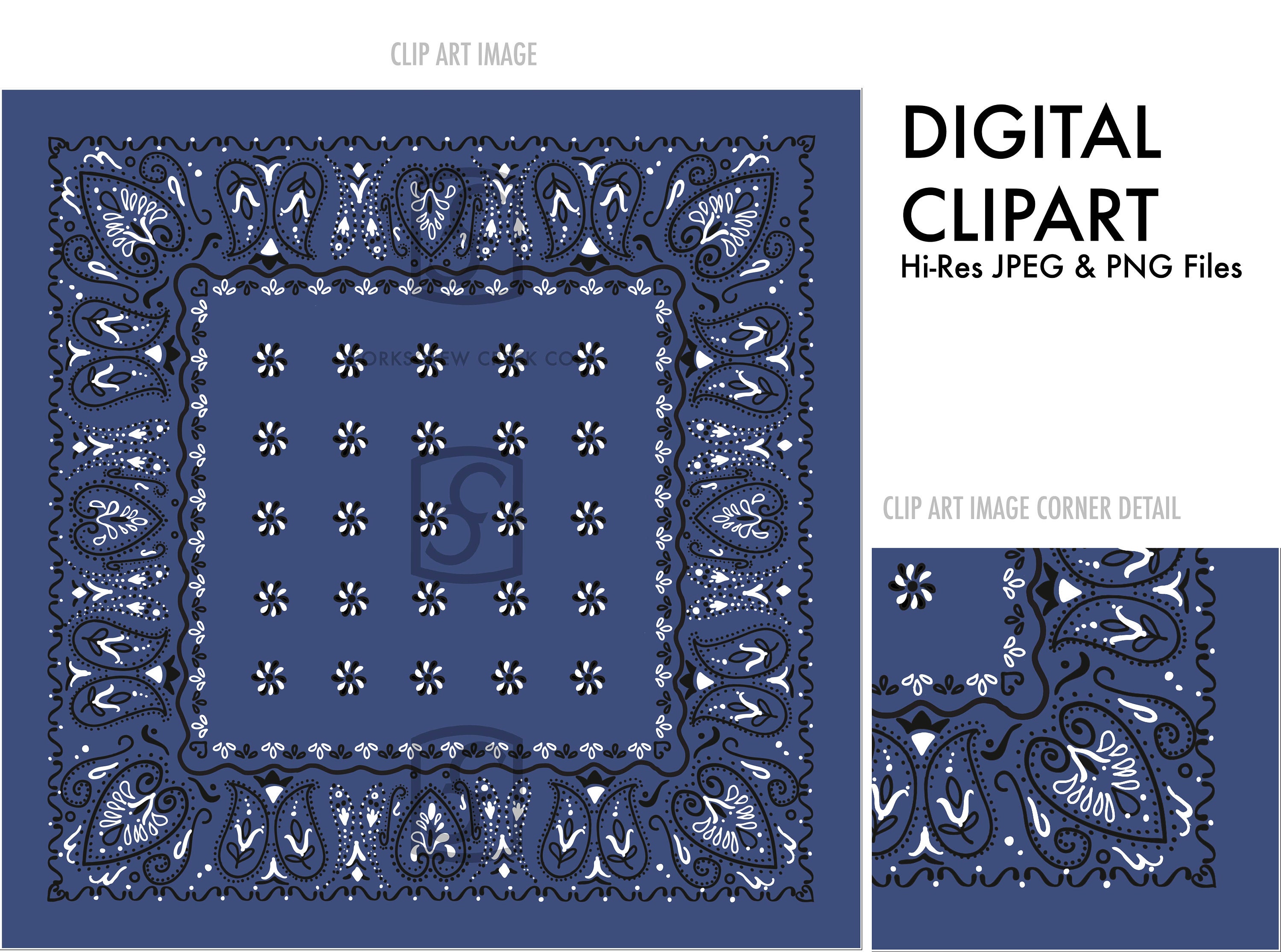 Western Paisley Clip Art