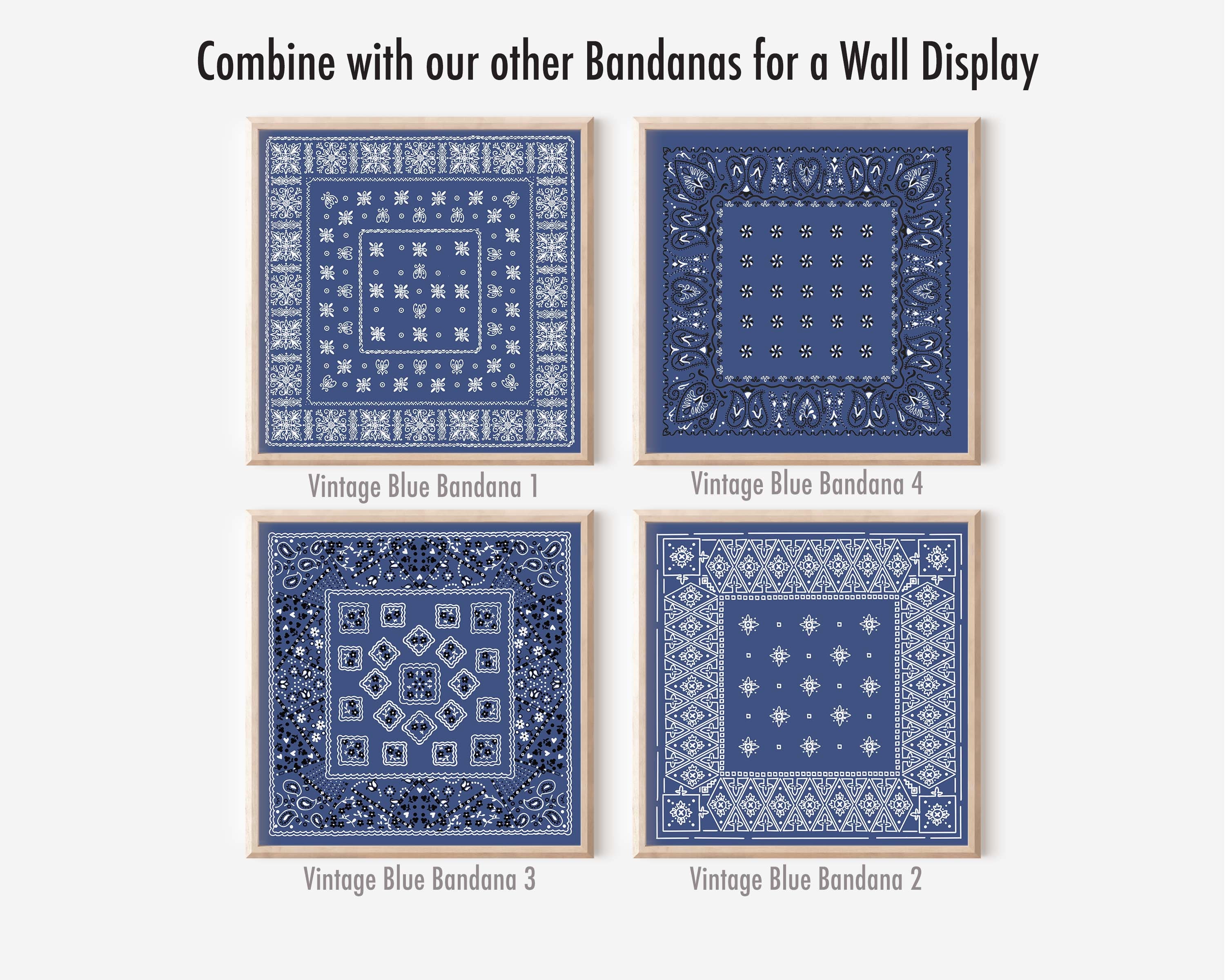 Vintage Bandana 2 Digital Clipart, Western Clothing, Paisley Print ...