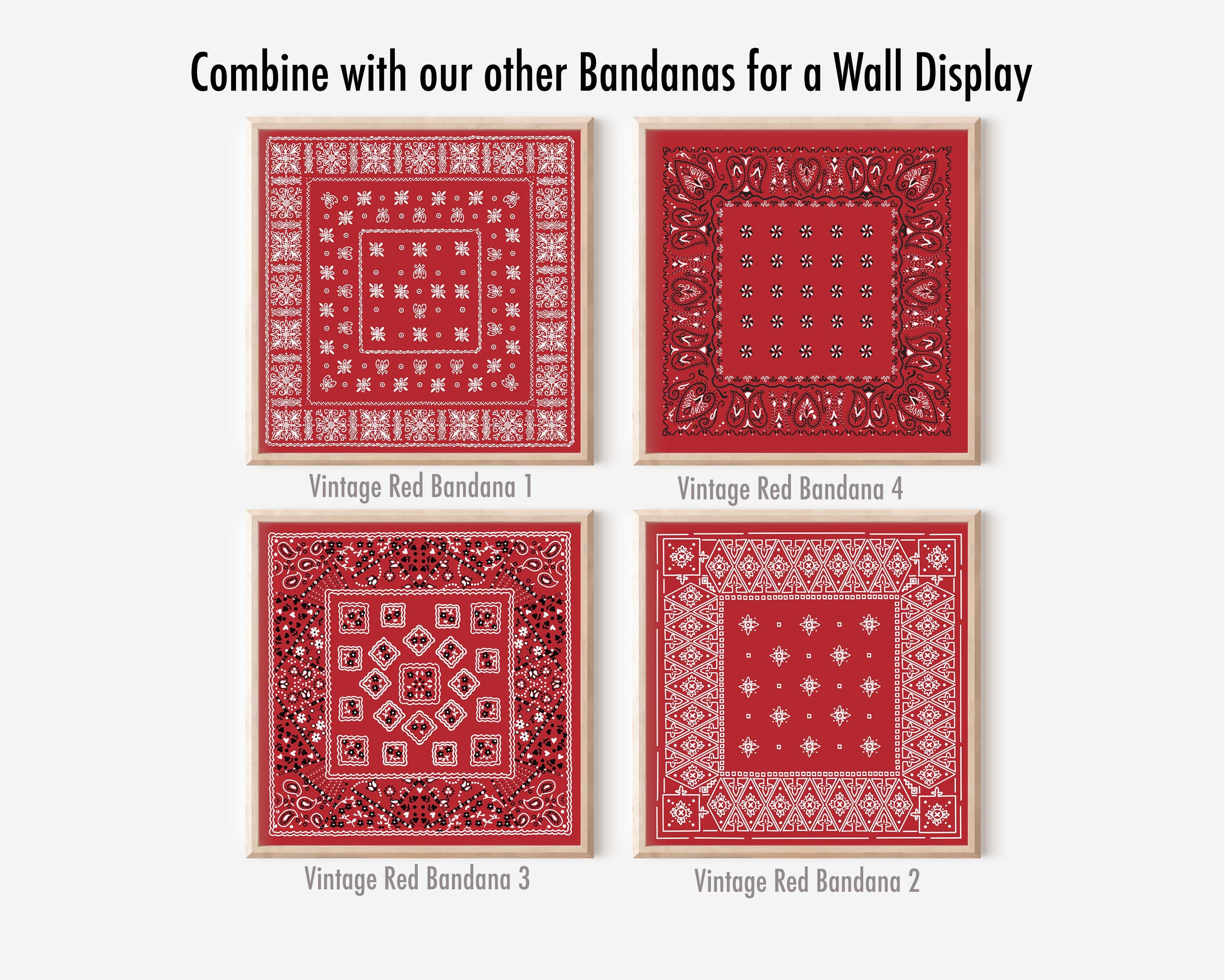 Vintage Bandana 2 Digital Clipart, Western Clothing, Paisley Print ...