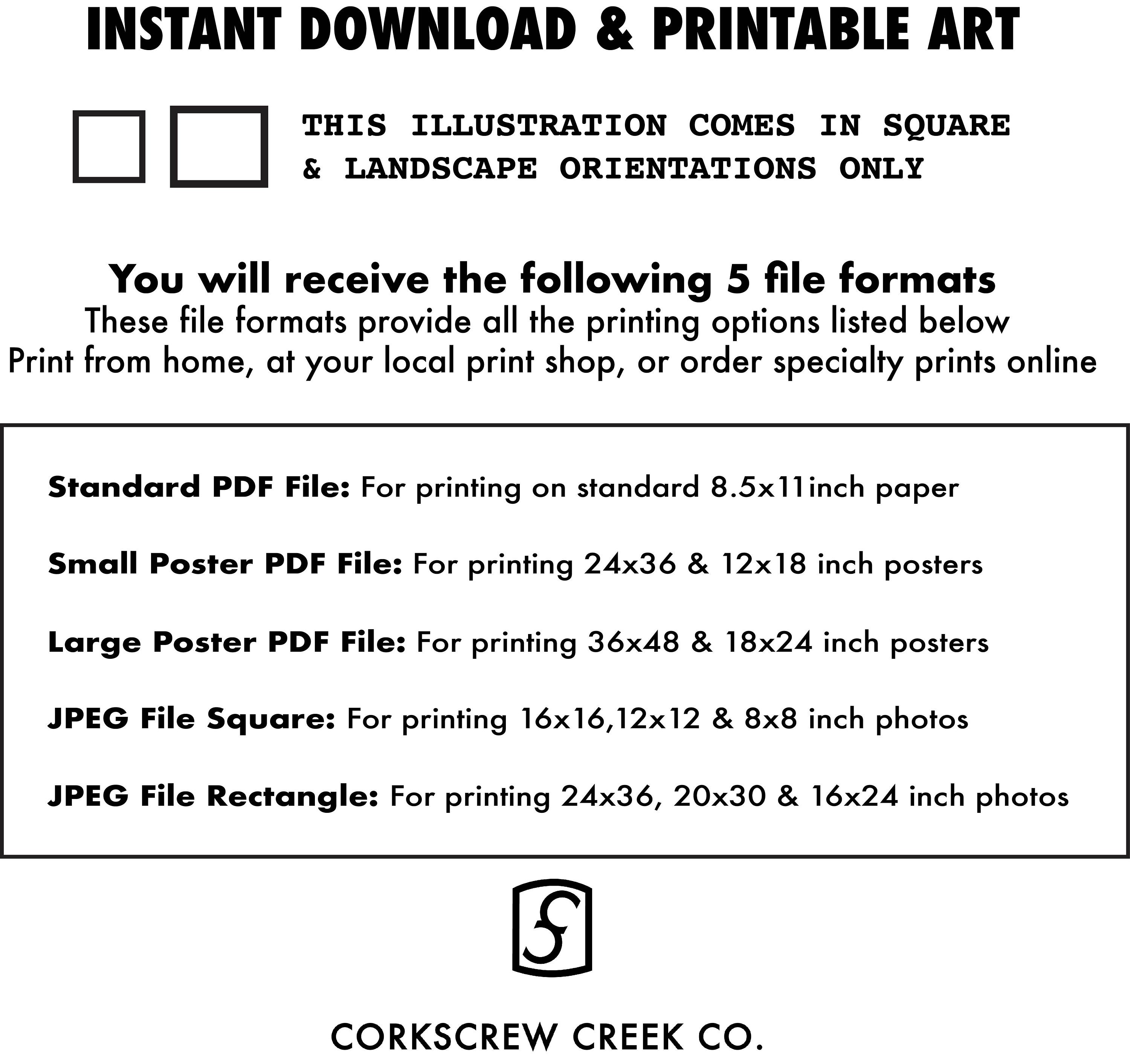 Classic California Oak Tree Printable, Tree Illustration, Tree Drawing ...
