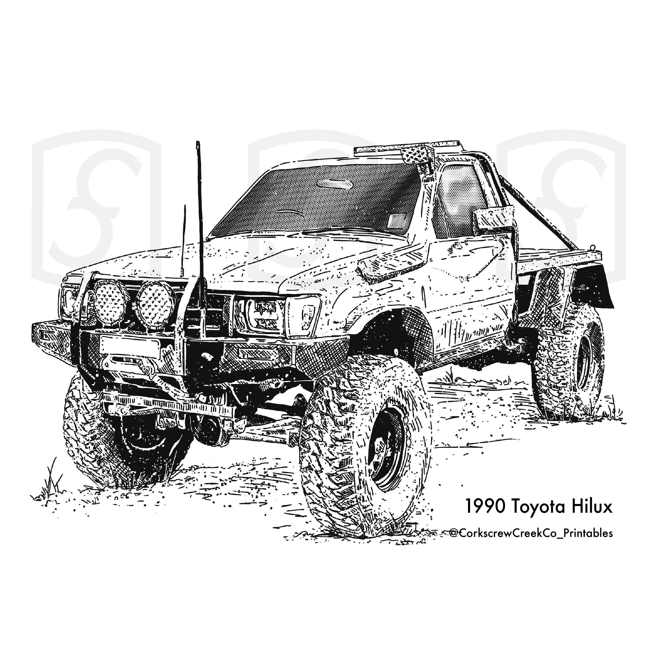1990 Toyota Hilux, Gifts for Men, Overlanding, Australian Trucks ...