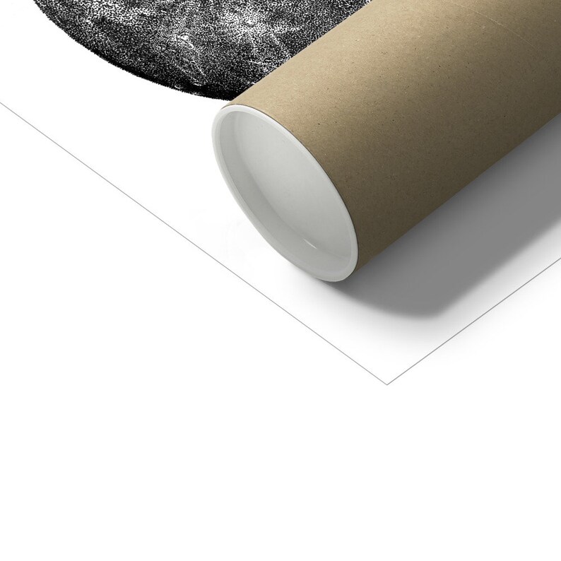 Luna Fine Art Giclée Print - Stippled Ink Drawing, Black and White ...