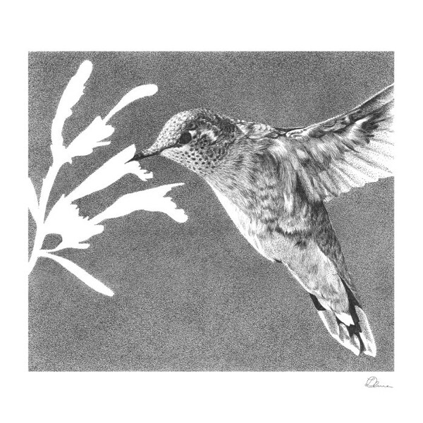 Pointillism Drawing - Etsy