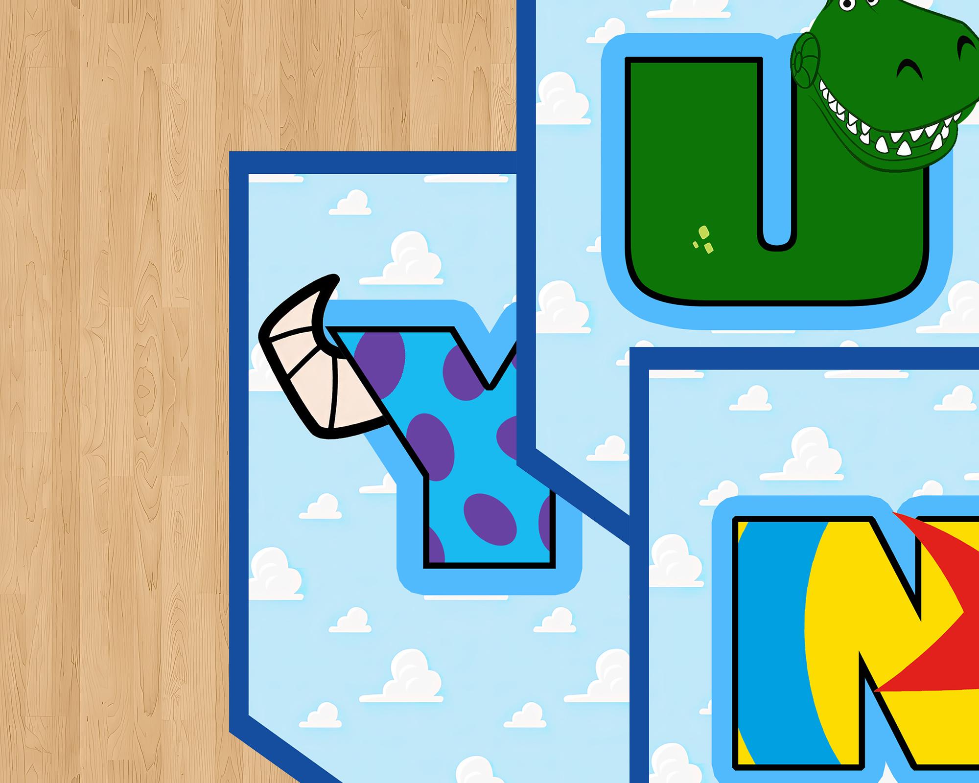 Pixar Alphabet Banner DIY Kit | Create Your Own Custom Pixar-themed ...