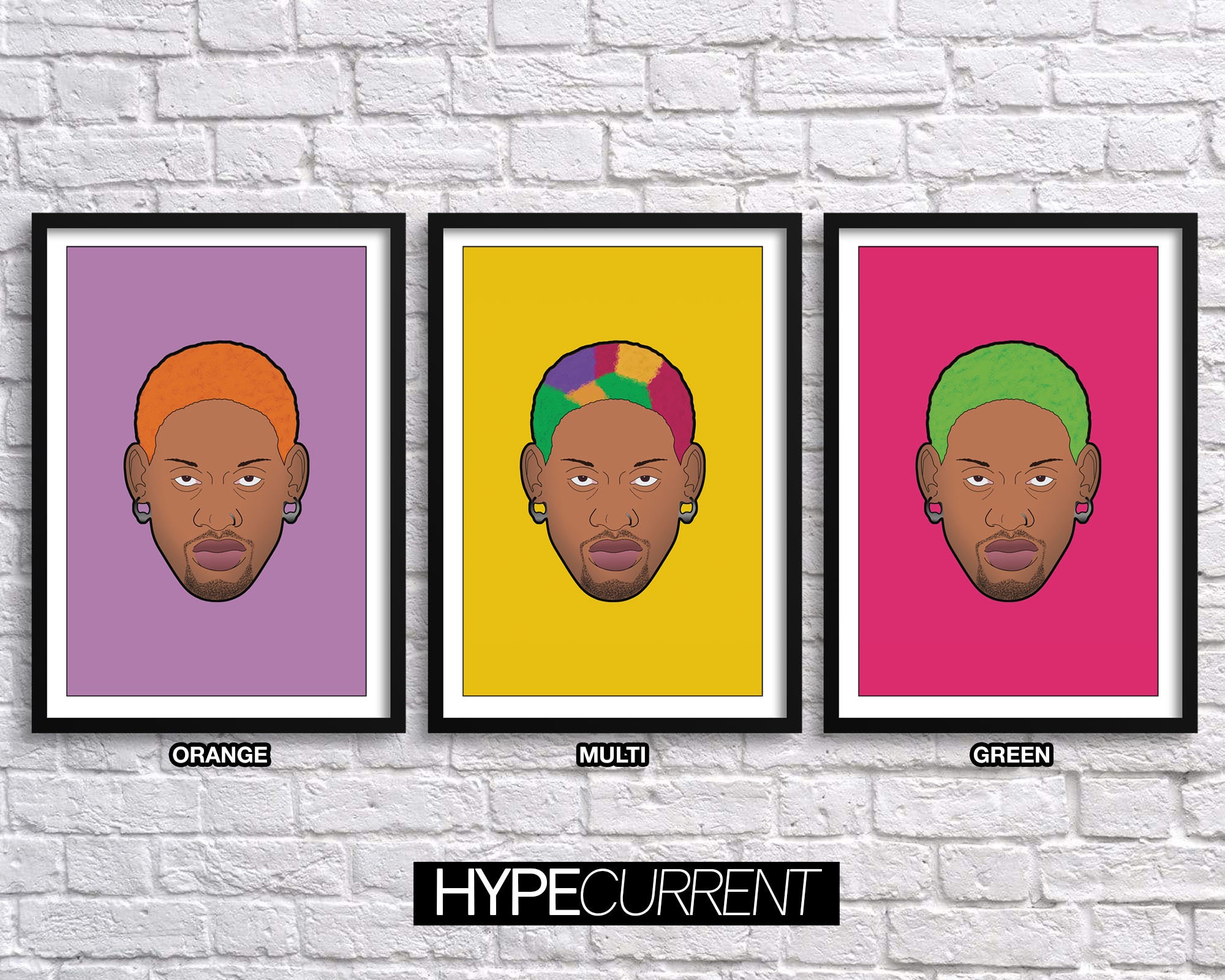Faces of Rodman DIGITAL Poster Pack Dennis Rodman Design the Worm Art ...