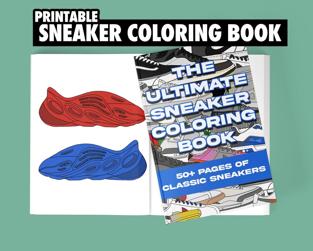 Printable Sneaker Coloring Book: Creative Designs for Sneaker ...