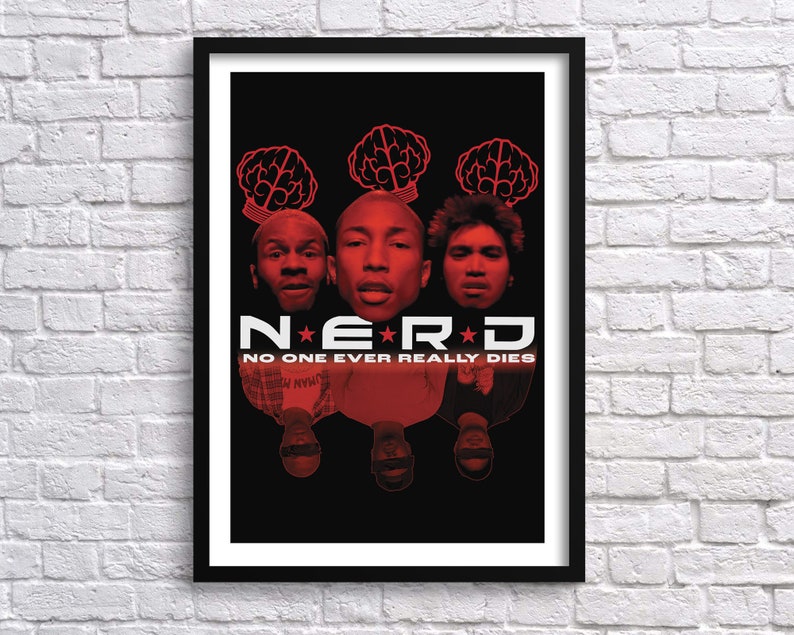 N.E.R.D No One Ever Really Dies Digital Band Poster | Instant Download ...