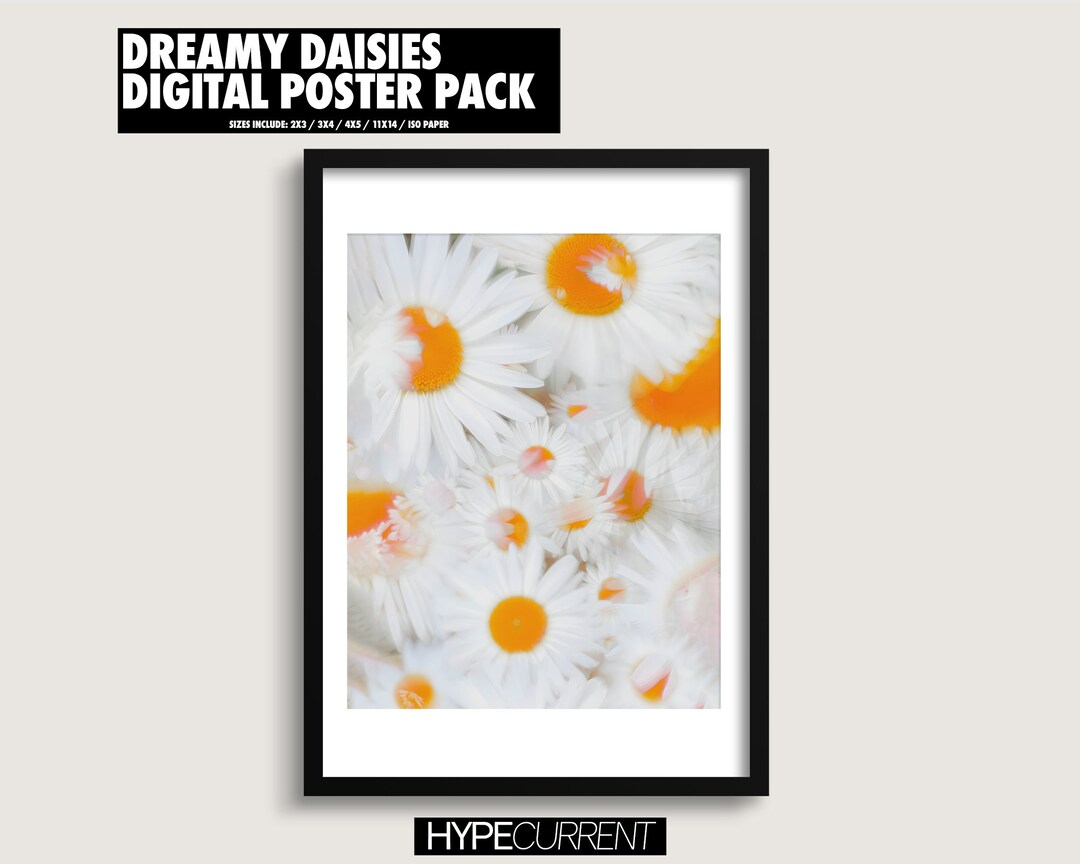 Dreamy Daisies Art Digital Posters | Digital Print | High End Fashion ...