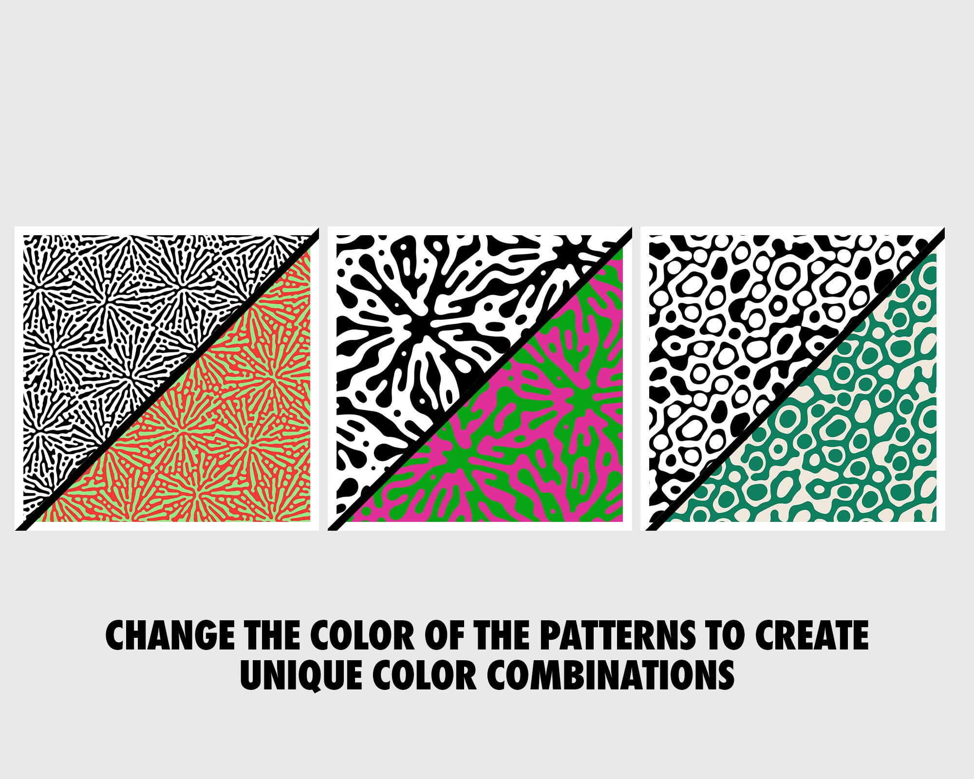 Seamless Modern Pop Art Patterns | Digital Download | High Resolution ...