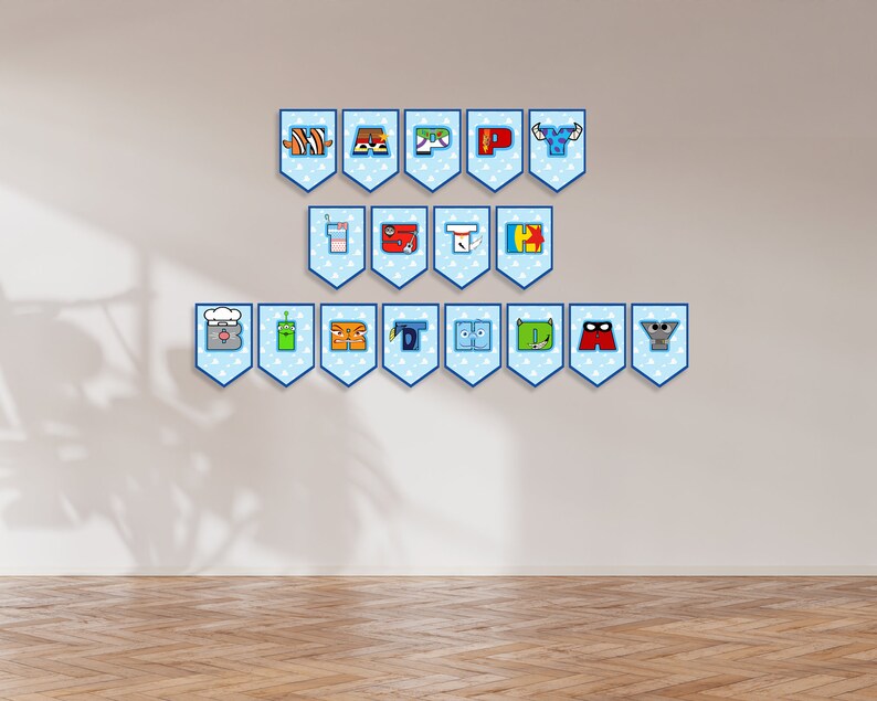 Pixar Happy Birthday Banner, Digital Download, Birthday Party ...