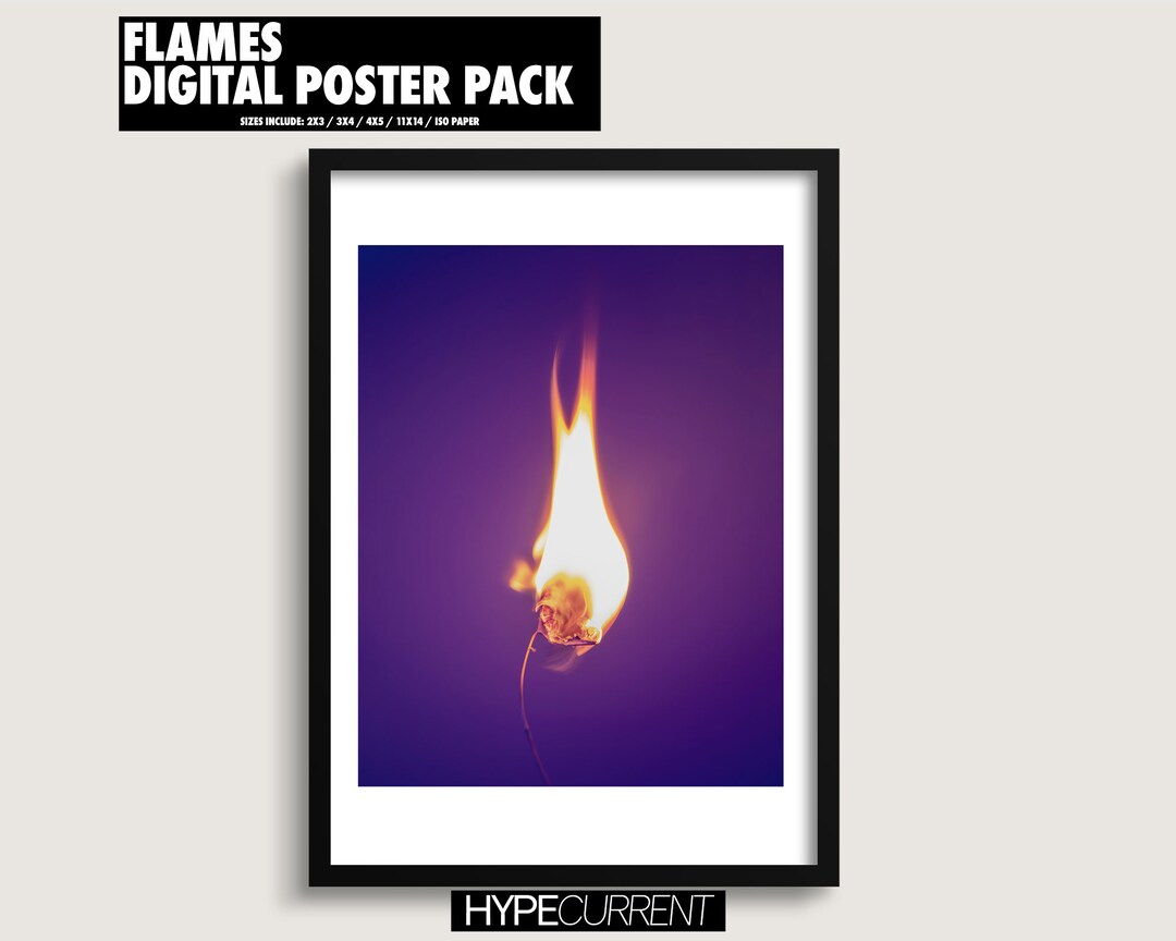 Flames Art Digital Posters | Digital Print | High End Fashion | Hype ...