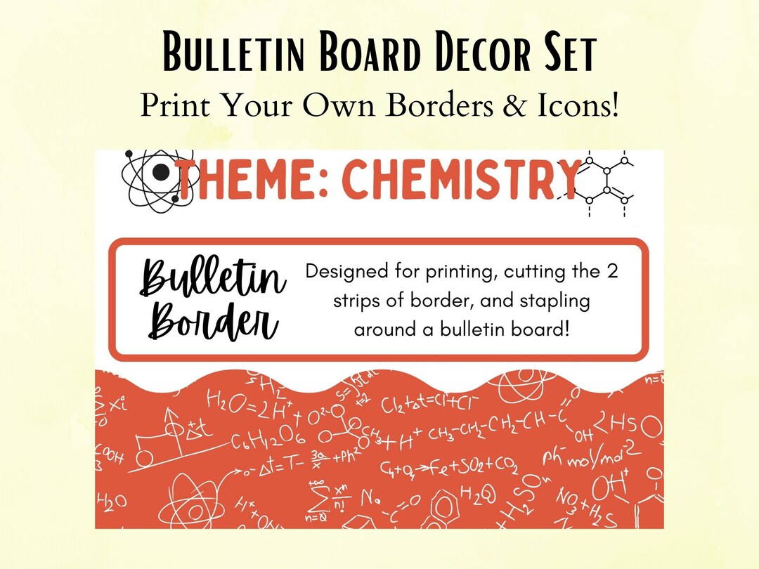 Chemistry Bulletin Board Classroom Decor for Science Teachers, Science Classroom Decor ...