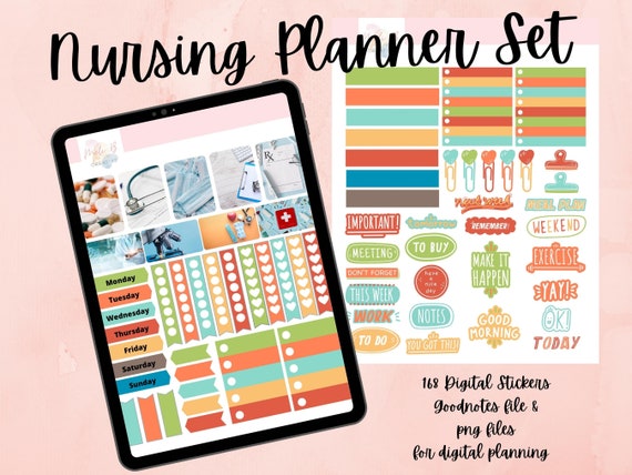 Nursing Planner Pack. Digital Sticker Sheet for Science | Etsy