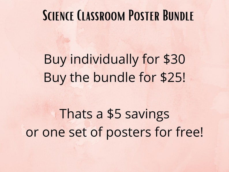 Science Classroom Poster Bundle Science Classroom Décor - Etsy