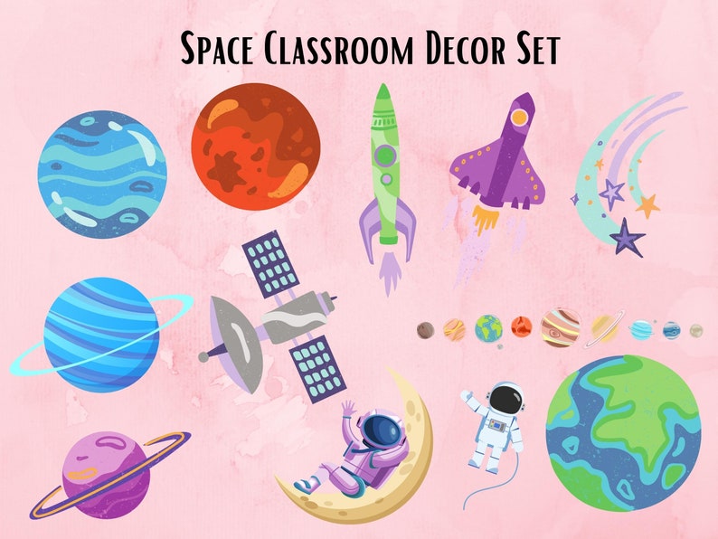 Space Science Classroom Decor Set, Science Teacher, Solar System ...