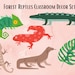 Forest Reptiles Science Classroom Decor Set, Green Classroom, Lizards ...