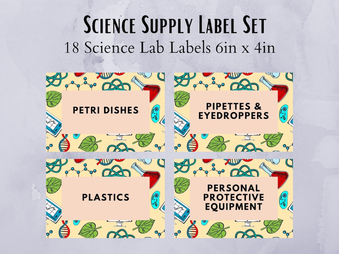 Science Lab Label Set Science Classroom Décor Science - Etsy