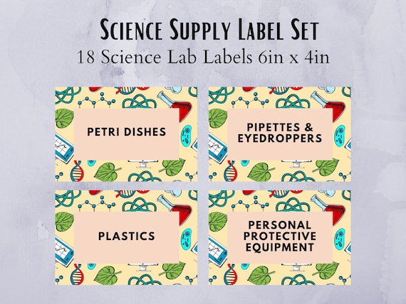 Science Lab Label Set Science Classroom Décor Science | Etsy