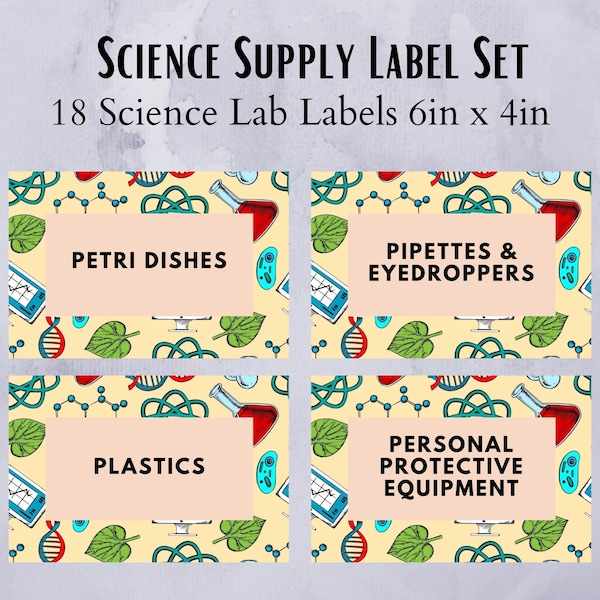 Teacher Labels Science - Etsy